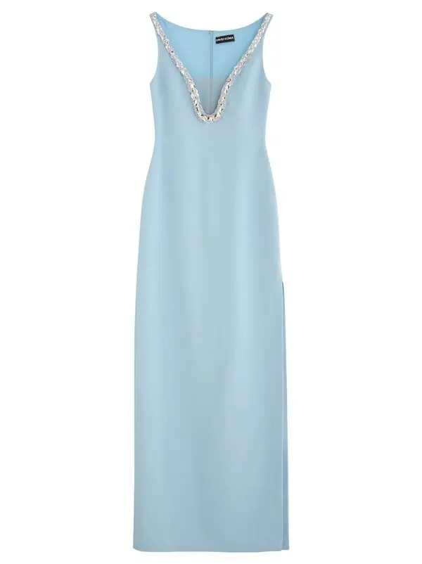 David Koma Crystal-embellished Gown - Blue