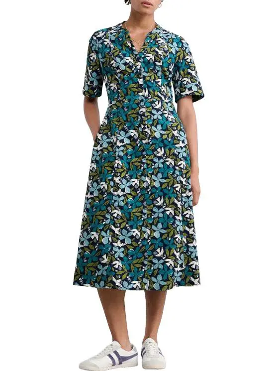 SEASALT CORNWALL Wightwick Floral Midi Dress - Headland Collage Mix