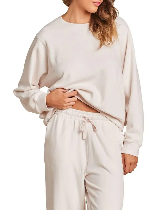 Barefoot Dreams Malibu Collection Brushed Fleece Pullover - Sand Dune