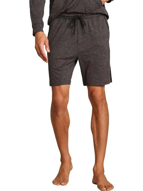 Barefoot Dreams Malibu Collection Butterchic Track Shorts - Heather Carbon