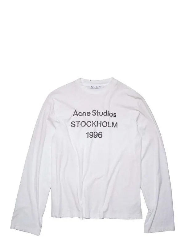 Acne Studios Logo Long-sleeve T-shirt - Dusty White