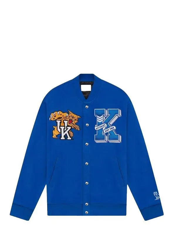 OVO X Ncaa Kentucky Wildcats Varsity Jacket - Blue