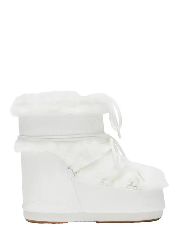 Moon Boot Icon Faux-fur Low Boots - White