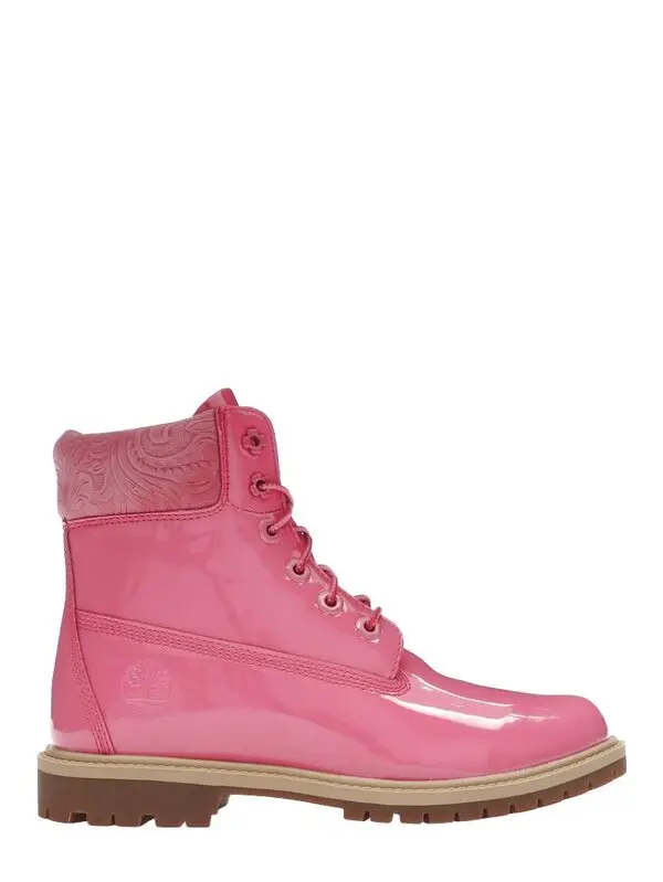Timberland 6" Premium Waterproof Boots - Pink Patent Leather