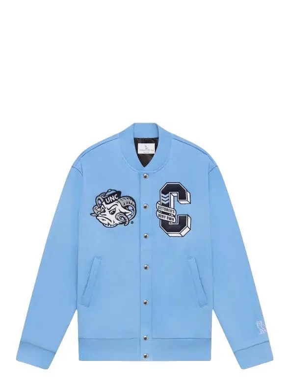 OVO X Ncaa North Carolina Tar Heels Varsity Jacket - Light Blue