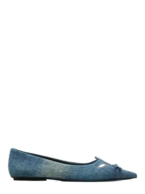Marc Jacobs Denim Kat Ballerina Flats - Blue