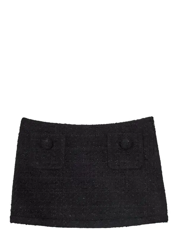Marc Jacobs Tweed Mini Skirt - Black