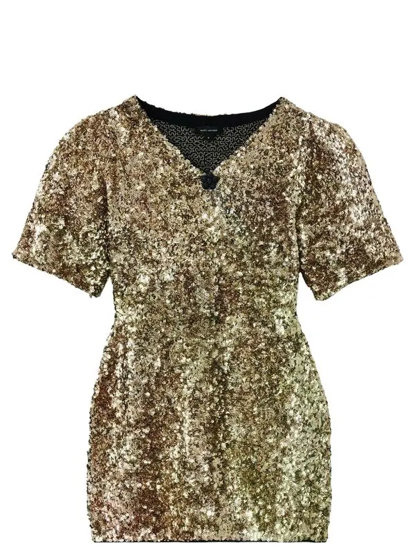 Marc Jacobs Sequin-embellished Mini Dress - Gold