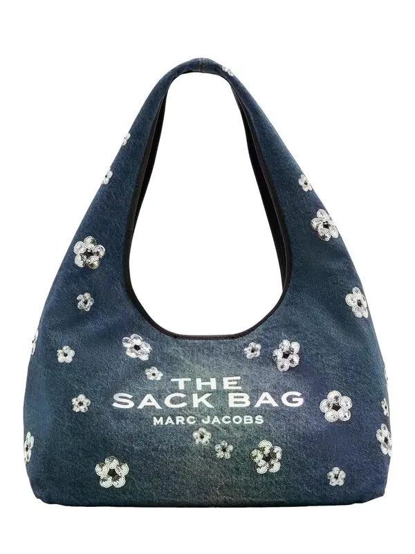 Marc Jacobs Sequin Daisy Denim Sack Tote Bag - Blue