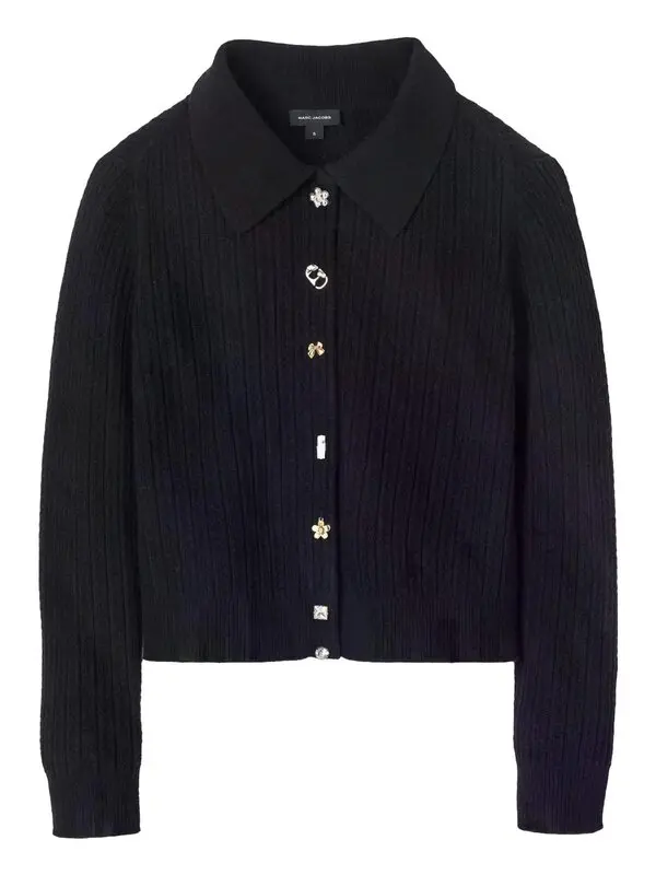 Marc Jacobs Ribbed Cardigan - Black