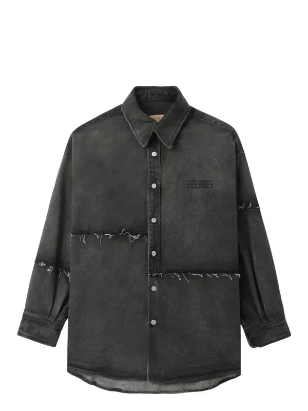 MAISON MARGIELA Numbers-embroidered Shirt - Grey