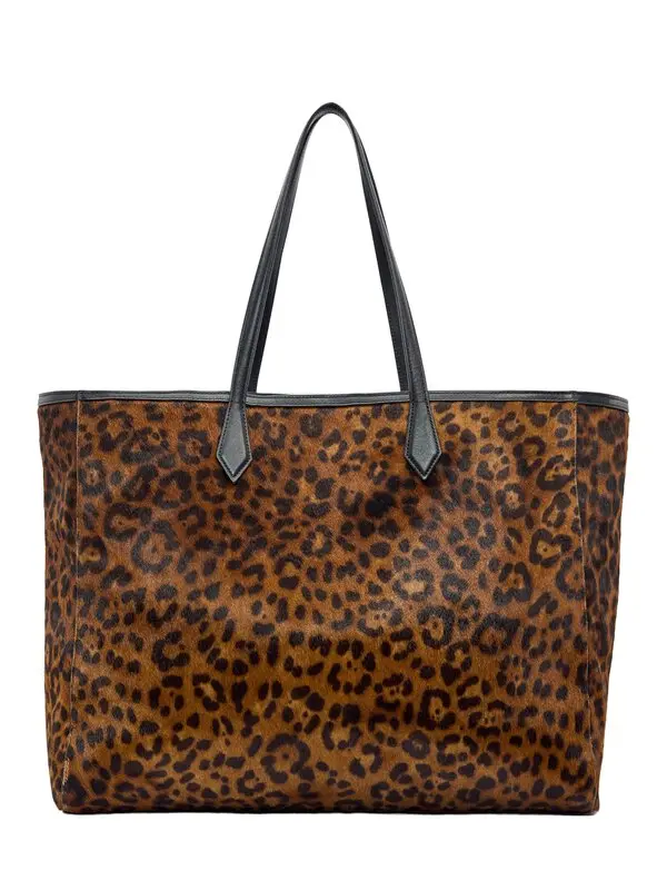REFORMATION Sofia Leopard Print Tote - Brown