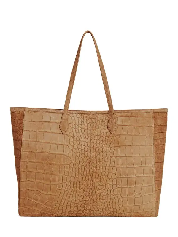 REFORMATION Sofia Leopard Print Tote - Brown