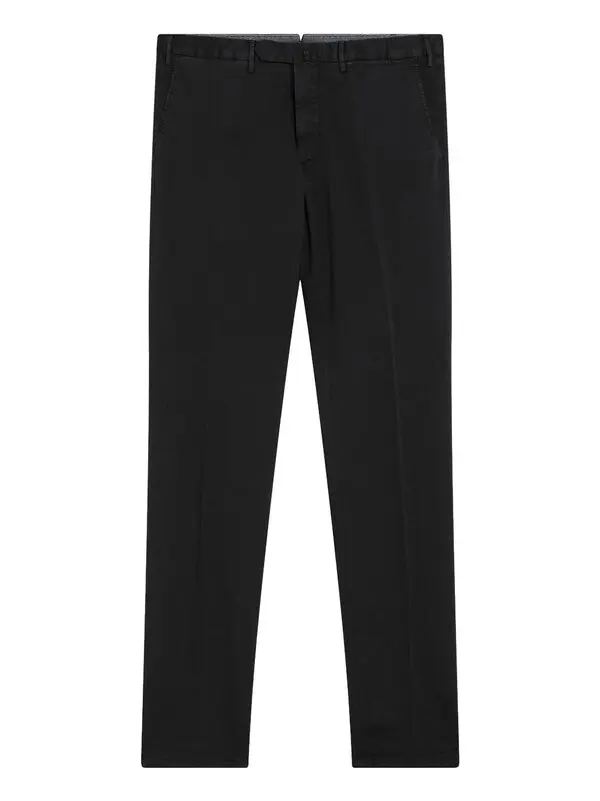 SANTANIELLO Cotton Trousers - Black
