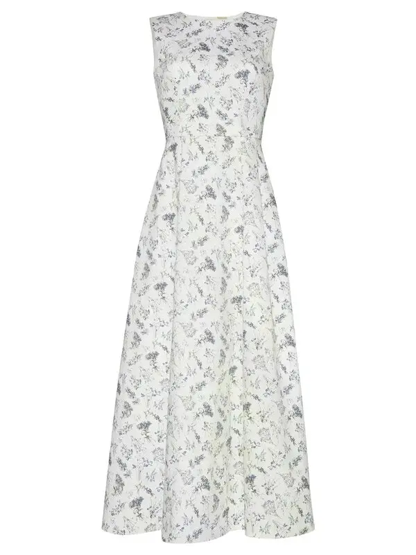 Adam Lippes Eloise Midi Dress - White