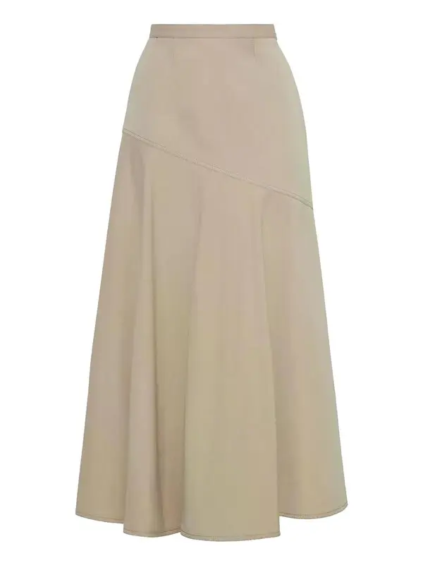 Adam Lippes Tess Midi Skirt - Neutrals