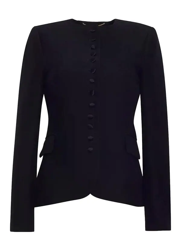 Adam Lippes Marin Fitted Jacket - Black