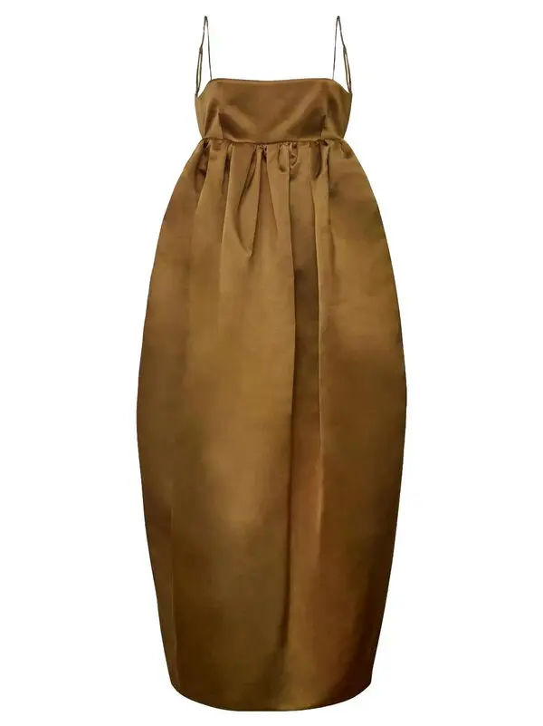 Adam Lippes Liet Midi Dress - Brown