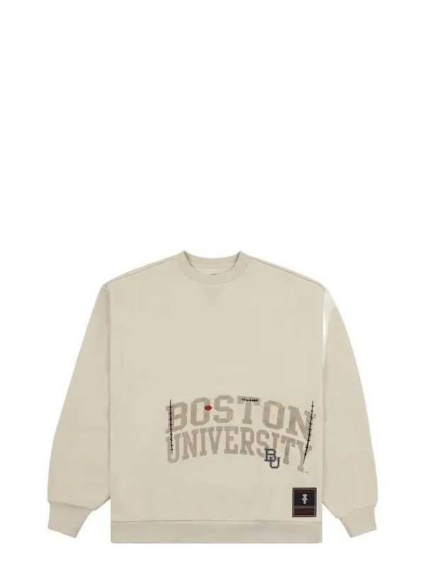 CACTUS JACK BY TRAVIS SCOTT X Mitchell & Ness Boston University Crewneck - Tan