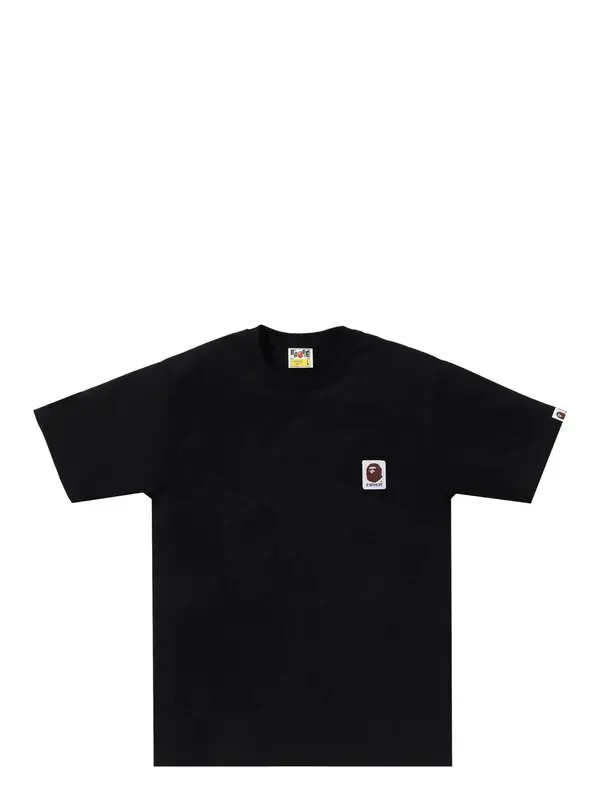 A BATHING APE Ape Head Label Tee - Black