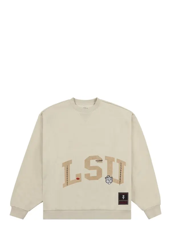 CACTUS JACK BY TRAVIS SCOTT Cactus Jack X Mitchell & Ness Louisiana State University Handdrawn Tee - Tan