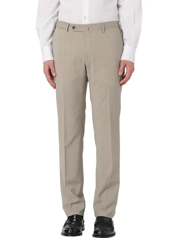 PT TORINO Tailored Stretch Cotton And Silk Blend Trousers - Beige