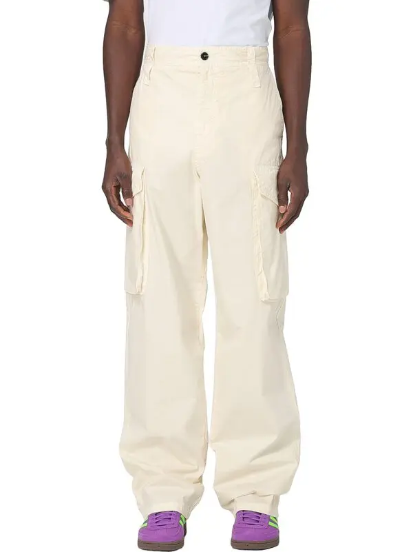 MSGM Trousers - Yellow Cream