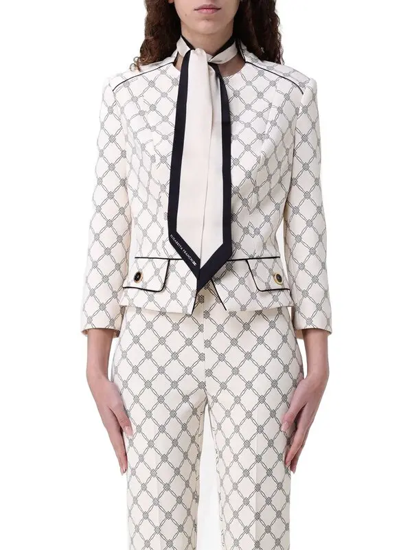 Elisabetta Franchi Printed Jacket - Yellow Cream