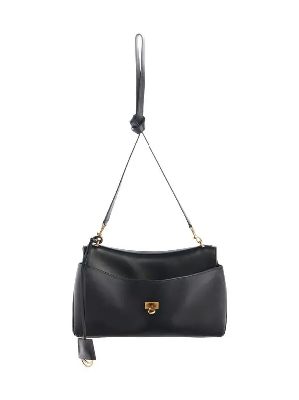 Balenciaga Rodeo Leather Shoulder Bag - 1000 Black