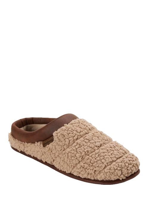 DEARFOAMS Asher Marled Knit Clog Slipper - Latte