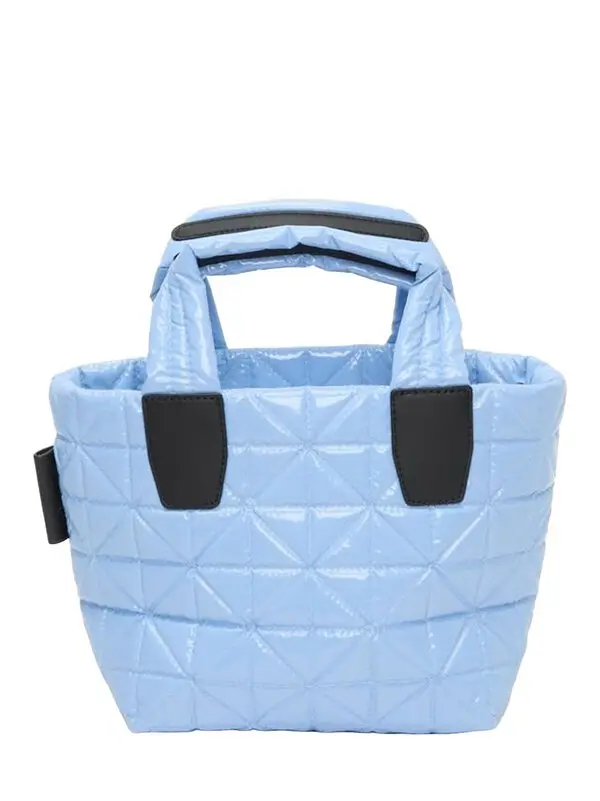 VEECOLLECTIVE Mini Vee Quilted Tote - Cerulean Vinyl