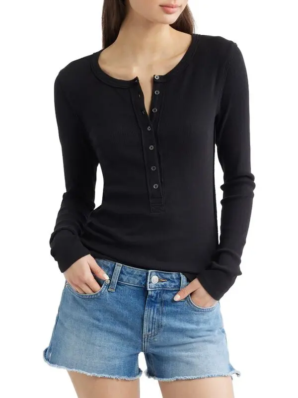 Free People Jamie Henley Top - Pitch Black