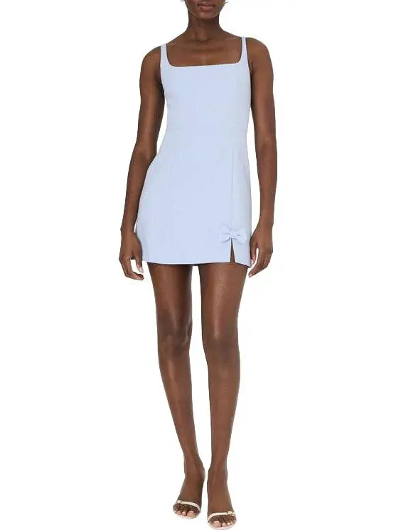 French Connection Whisper Bow Slit Minidress - Cashmere Blue
