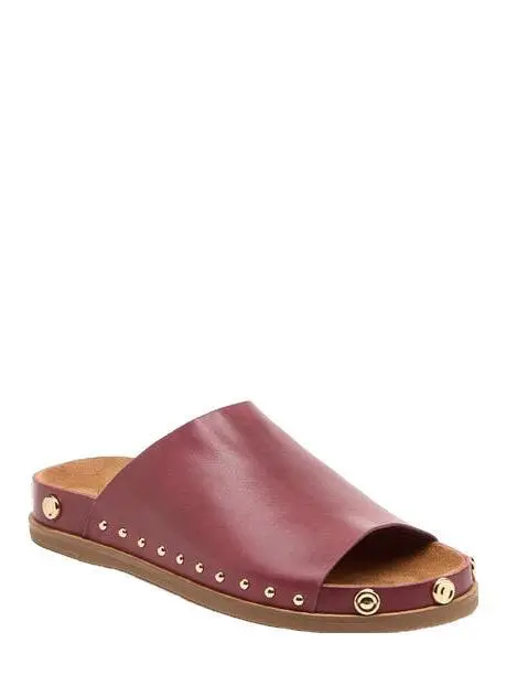 KELSI DAGGER BROOKLYN Studded Slide Sandal - Raspberry