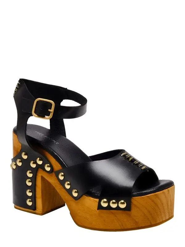 Free People Cecily Platform Sandals - Black