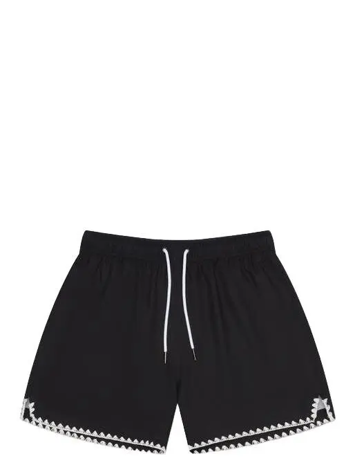 MAVRANS Stitch Waterproof Swim Trunks - Black
