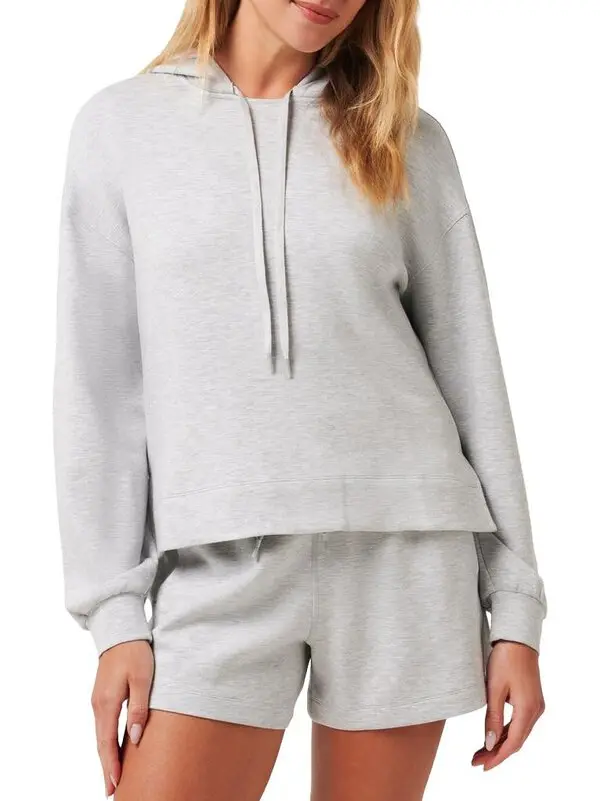 Travis Mathew Skyloft Hooded Sweatshirt - Heather Light Grey