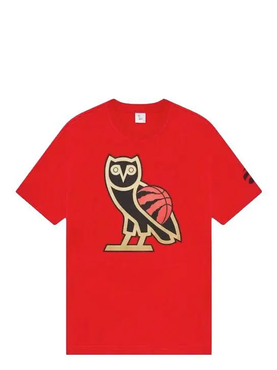 OVO X Nba Toronto Raptors Og Owl T-shirt - Red