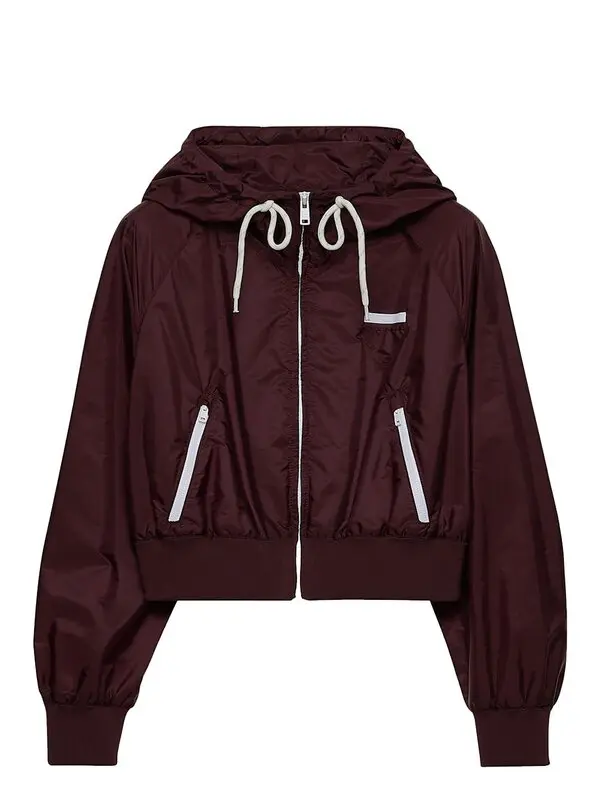 Prada Hooded Zip-up Jacket - Granato