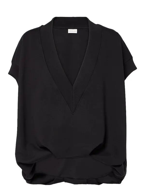 Dries Van Noten Cotton Sweater Vest - Black