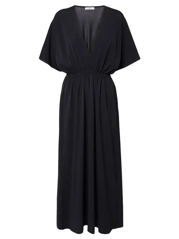 ERES Adele Gathered Jersey Maxi Dress - Black