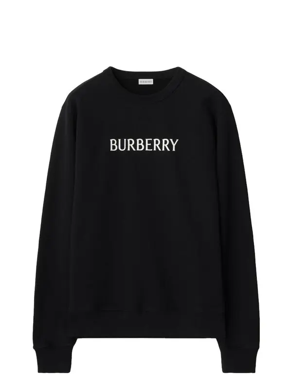 Burberry Logo Cotton Sweatshirt - Black