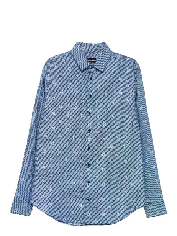 Giorgio Armani Printed Shirt - Blue