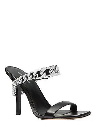 Michael Kors Bianca Embellished Leather Sandal - Black