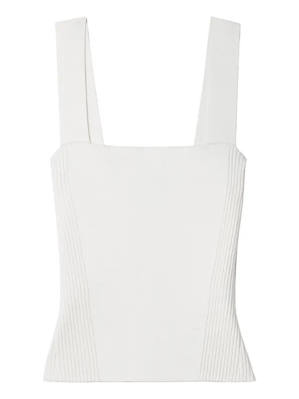 LA LIGNE Stretch-knit Tank - Ivory