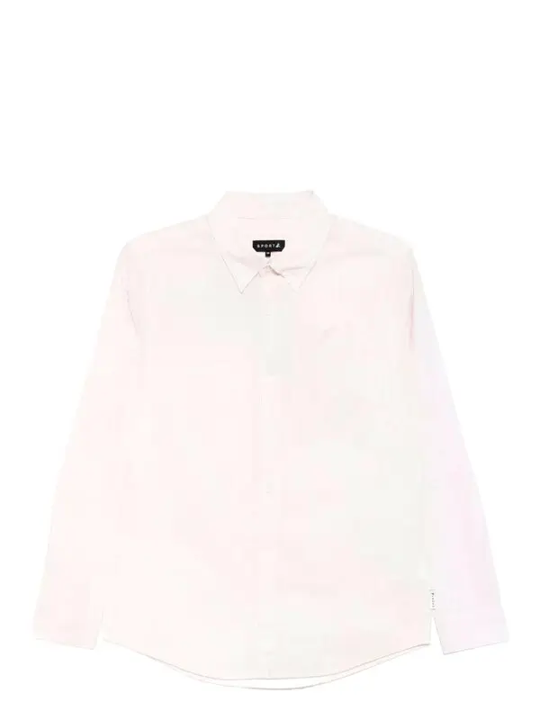 SPORT B. BY AGNÈS B. Dinosaur-embroidered Striped Shirt - Pink