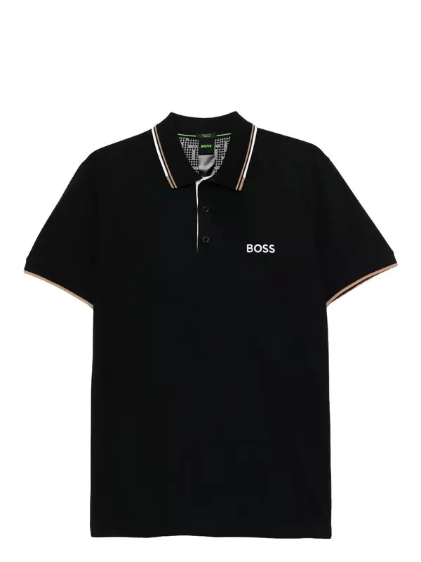 BOSS Logo-embroidered Polo Shirt - Black