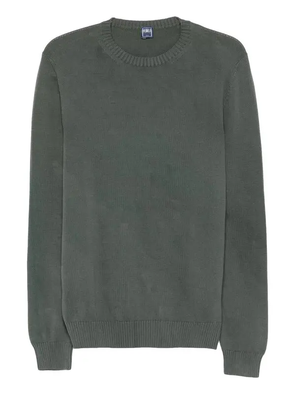 Fedeli Cotton Sweater - Green
