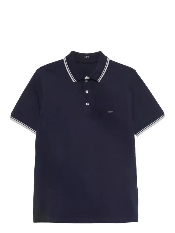 FAY Piqué Polo Shirt - Blue