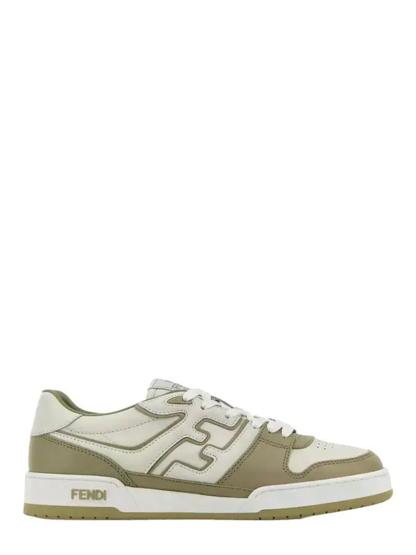 Fendi Match Logo-patch Sneakers - Green